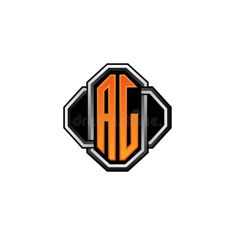 AJ Logo Letter Geometric Vintage Style Stock Vector - Illustration of ...