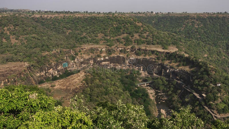 Ajanta Cave Temples in the Granite Mountains of Vindhya, India ...