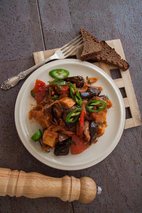 Ajapsandali stock image. Image of cooking, cooked, georgian - 70466417