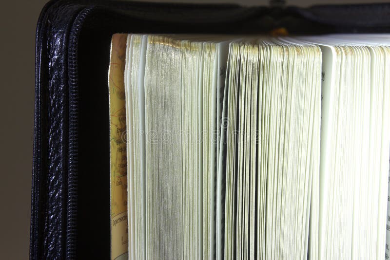 Ajar Book of the Bible Closeup Stock Image - Image of information ...