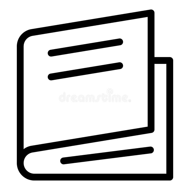 Ajar Book Icon, Outline Style Stock Vector - Illustration of ajar ...