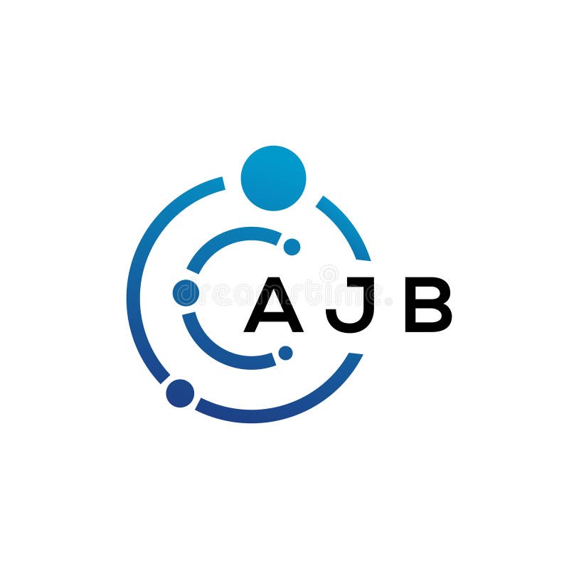 AJB Letter Logo Design on Black Background. AJB Creative Initials ...