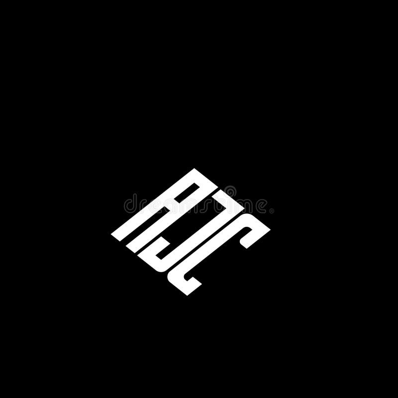 AJC Letter Logo Design on Black Background Stock Illustration ...