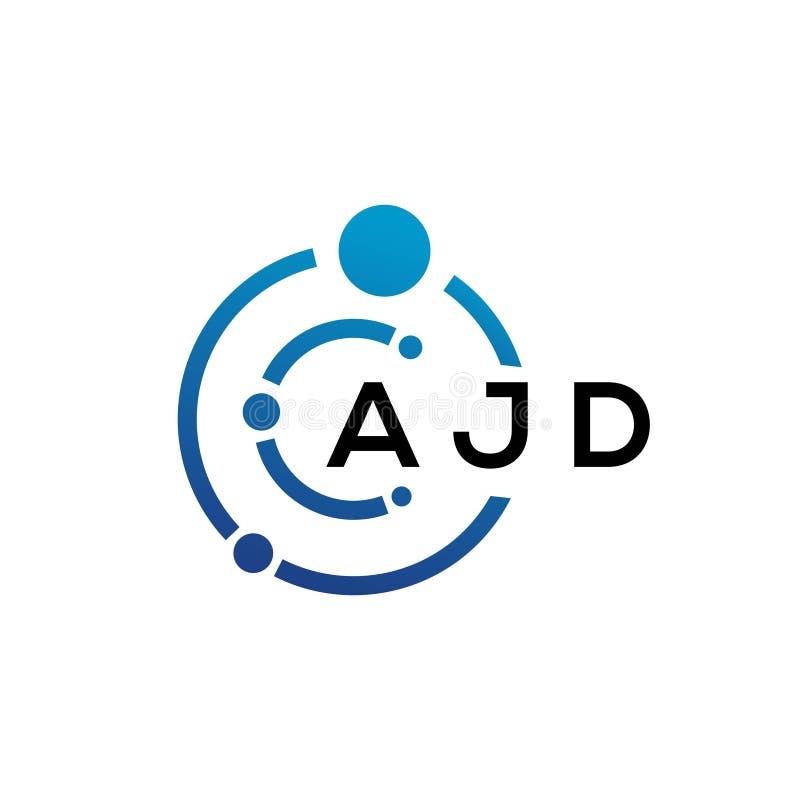AJD Letter Logo Design on Black Background. AJD Creative Initials ...
