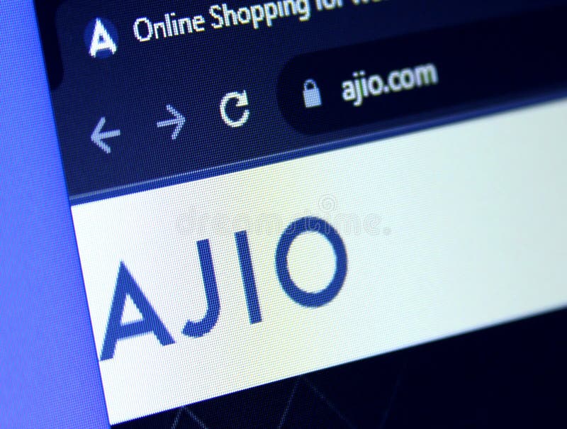 AJIO Online Shopping Website Editorial Stock Image - Image of phone ...