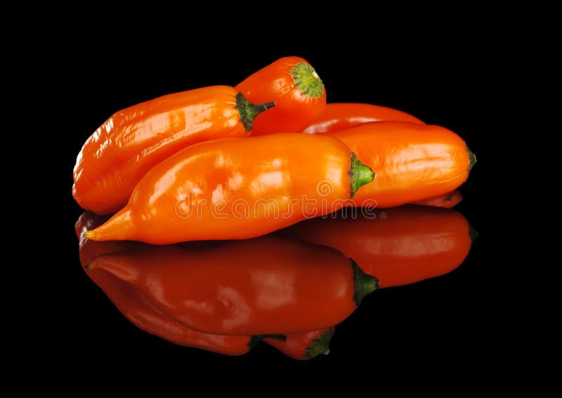 Ajis, Peruvian Hot Pepper on Black Stock Photo - Image of seasoning ...