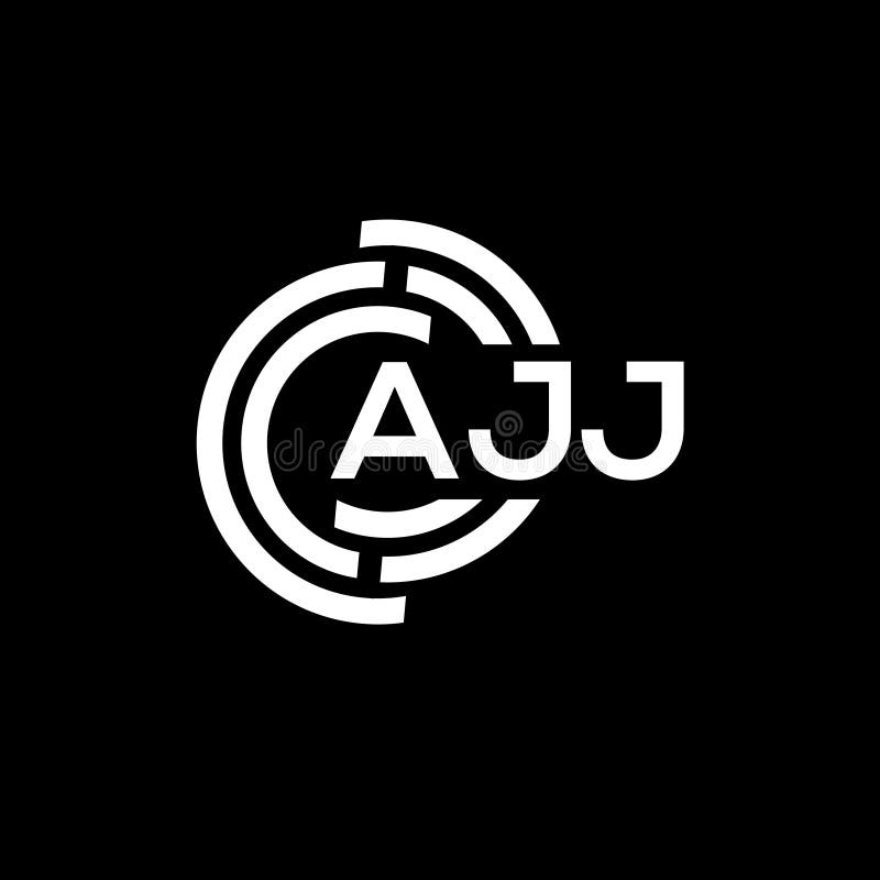 AJJ Letter Logo Design on Black Background. AJJ Creative Initials ...