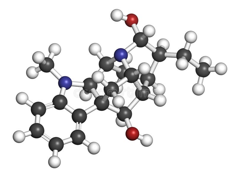 Ajmaline Antiarrhytmic Agent Molecule. Skeletal Chemical Formula. Stock ...