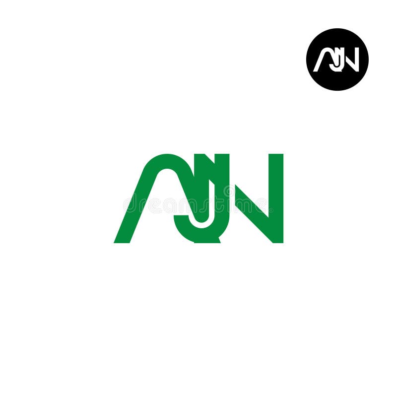AJN Logo Letter Monogram Design Stock Vector - Illustration of ...
