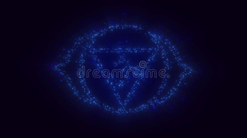 Ajna Third Eye Chakra Symbol Forming of Energy Stock Video - Video of ...