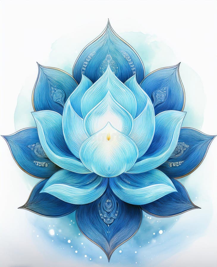 Vishudha Chakra, Isolated on a White Background. Stock Illustration ...