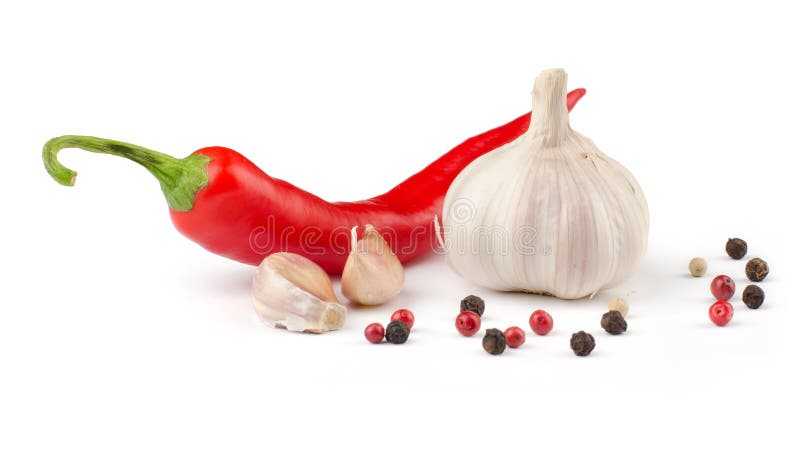 Ajo, chile y especias imagen de archivo. Imagen de especia - 27438059