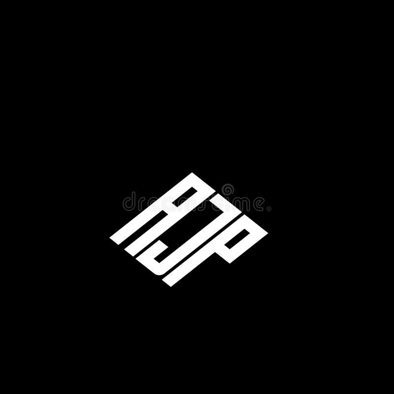 AJP Letter Logo Design on Black Background Stock Image - Image of ...