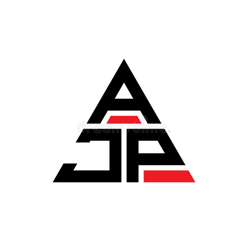 AJP Triangle Letter Logo Design with Triangle Shape. AJP Triangle Logo ...