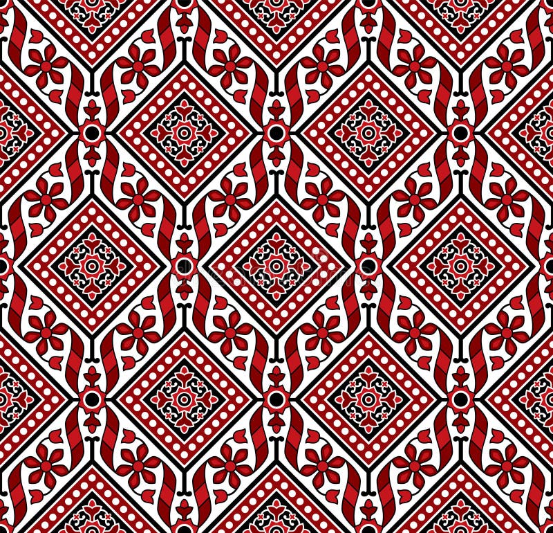 Sindhi Ajrak Pattern stock vector. Illustration of element - 38813003