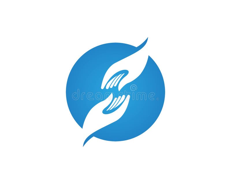 Ajuda Logo Design Template Da Mão Ilustração do Vetor - Ilustração de ...