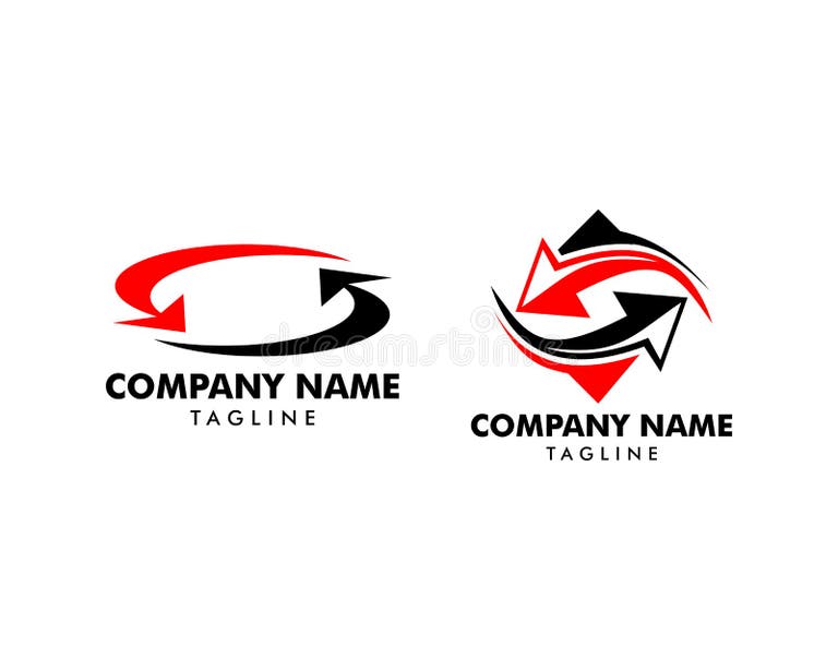 Ajuste Da Troca Logo Icon Template Da Seta Ilustração do Vetor ...