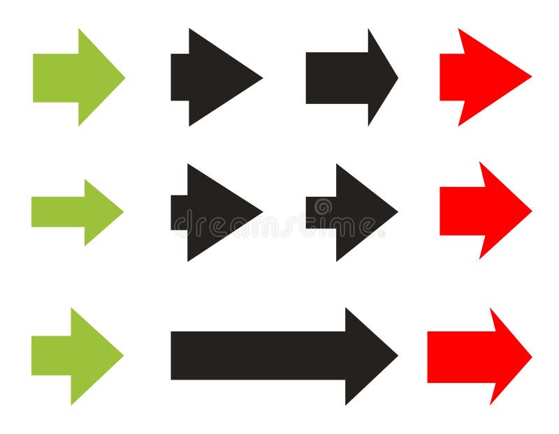 Setas E Sinais De Direção à Direita Ou Ao Lado. Ilustração do Vetor ...