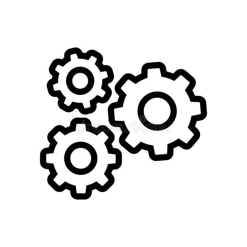 Icono Del Vector Del Engranaje Signo De La Ilustración De La Rueda De