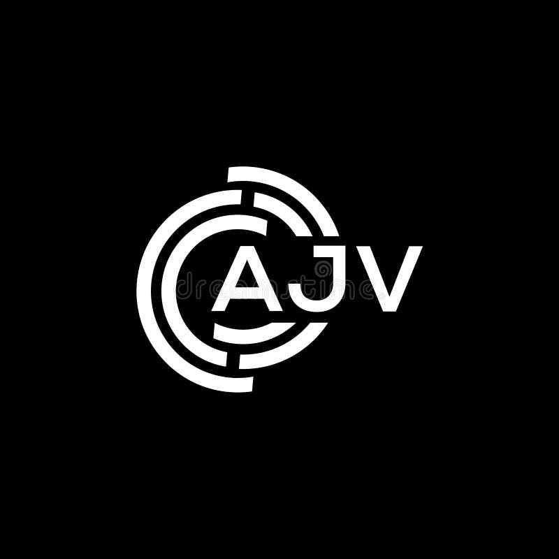 AJV Letter Logo Design on Black Background. AJV Creative Initials ...