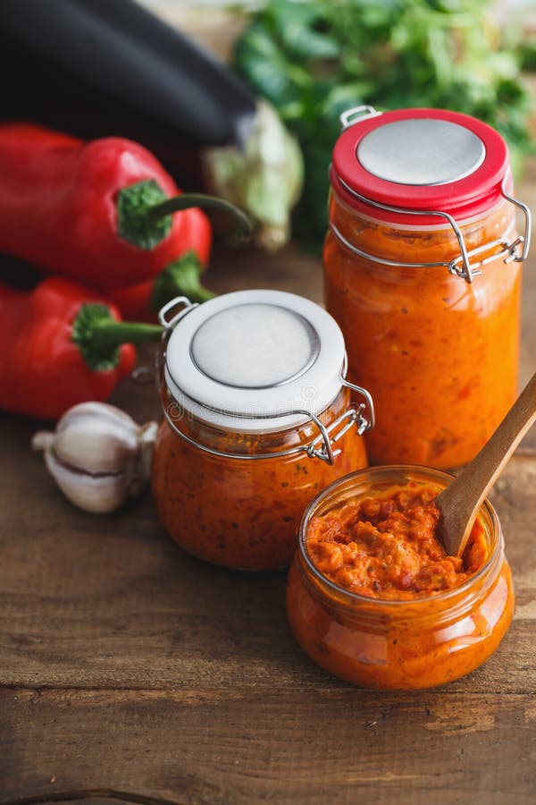 Ajvar stock image. Image of delicious, eggplant, gourmet - 65687037