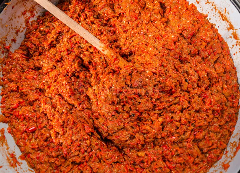 Ajvar stock image. Image of nutritive, ajvar, cooked - 77764835