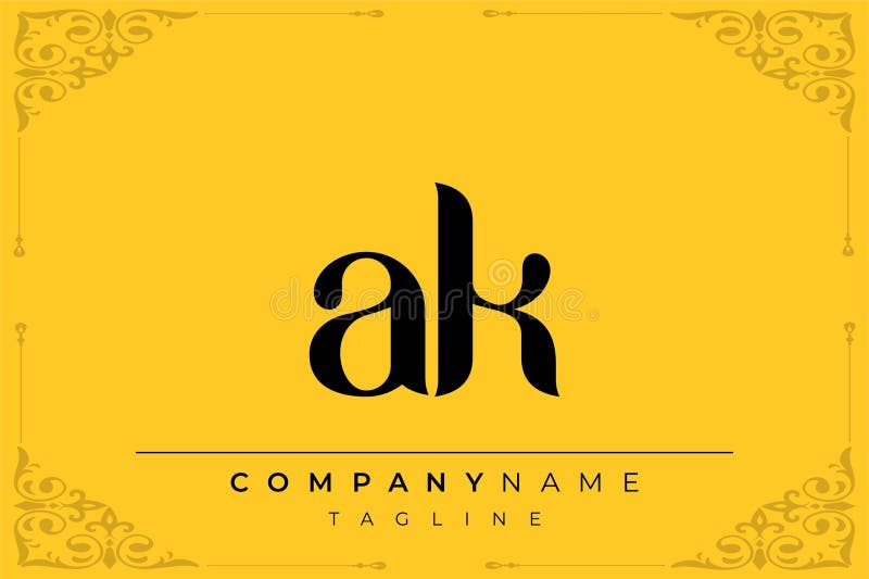 AK abstract luxury logo stock vector. Illustration of wedding - 362198217