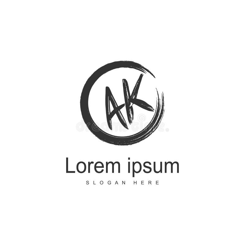 AK Letter Logo Design. Creative Modern AK Letters Icon Illustration ...
