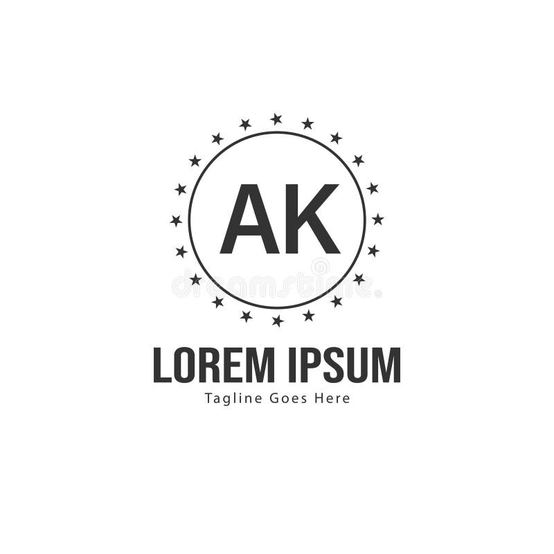 AK Letter Logo Design. Creative Modern AK Letters Icon Illustration ...