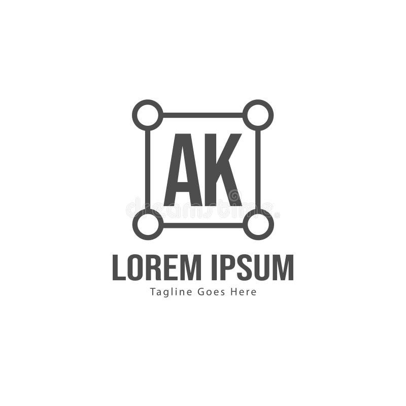 AK Letter Logo Design. Creative Modern AK Letters Icon Illustration ...