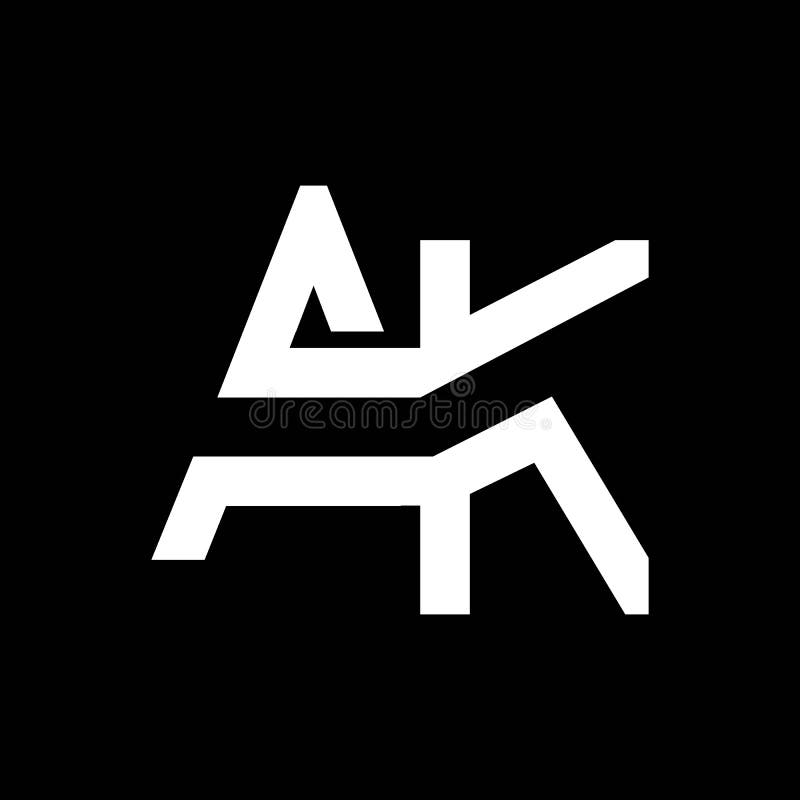 AK Logo Design Business Typography Vector Template. Creative Linked ...