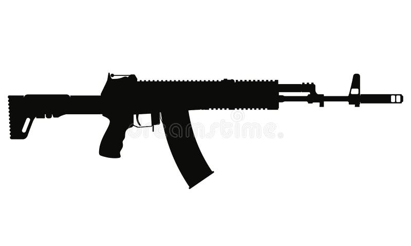 AK-12. Silhouette stock vector. Illustration of magazine - 83178431