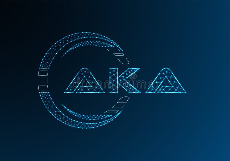 AKA Low Poly Letter Logo Vector Design. Stock Illustration ...