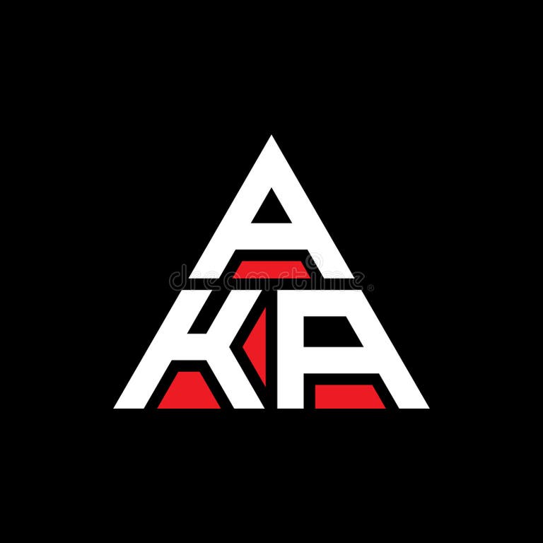 AKA Triangle Letter Logo Design with Triangle Shape. AKA Triangle Logo ...