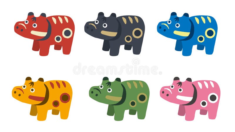 Akabeko Stock Illustrations – 52 Akabeko Stock Illustrations, Vectors ...