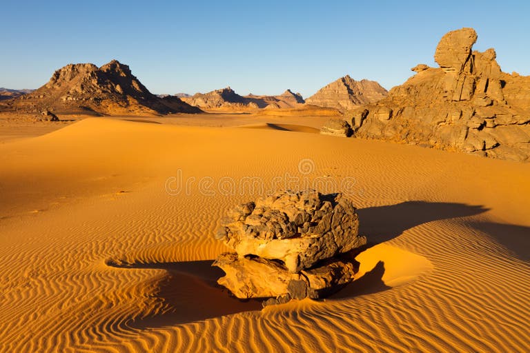 Akakus (Acacus) Mountains, Sahara, Libya Stock Image - Image of ghat ...