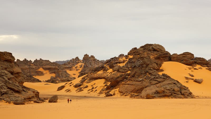 Akakus (Acacus) Mountains, Sahara, Libya Stock Photo - Image of cloudy ...