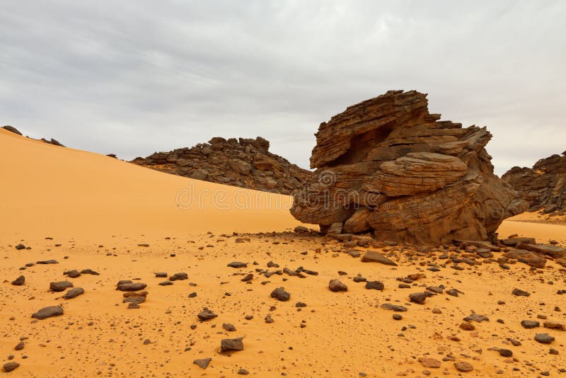 Akakus (Acacus) Mountains, Sahara, Libya Stock Image - Image of ...
