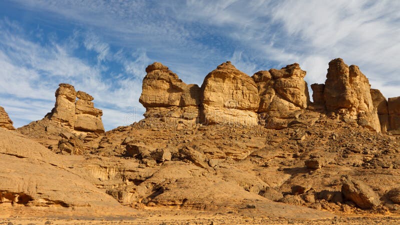 Akakus Mountains, Sahara Desert, Libya Stock Photo - Image of rock ...
