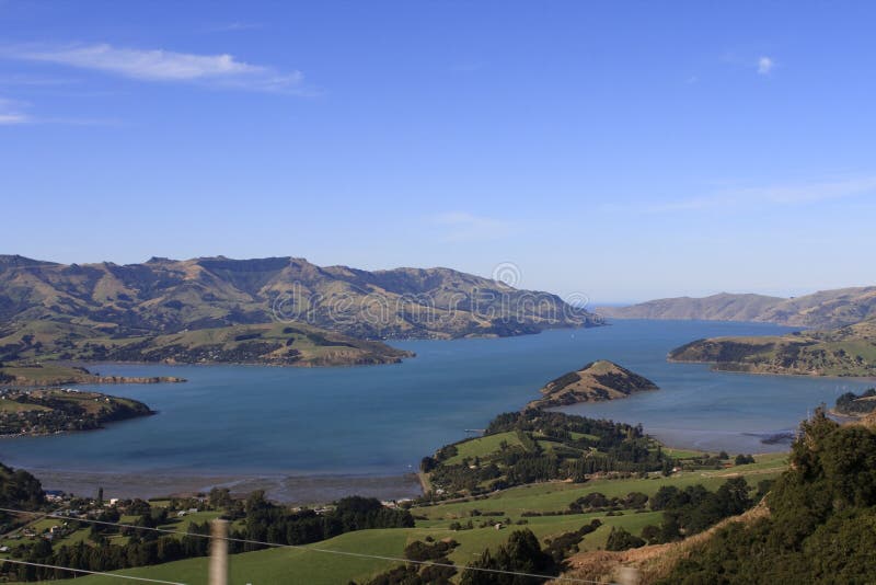 Akaroa, New Zealand stock image. Image of hills, water - 43241981
