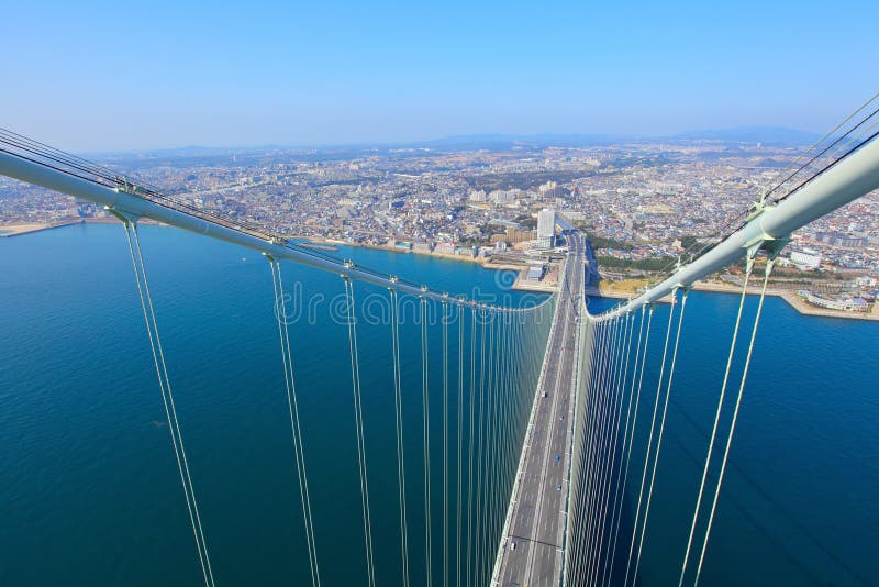 Akashi Kaikyo Bridge in Kobe Stock Photo - Image of bridge, kobe: 38455196