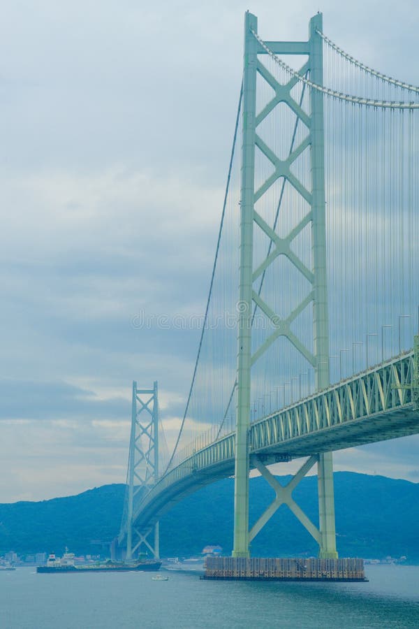 Akashi Strait Bridge stock image. Image of strait, akashi - 286675589