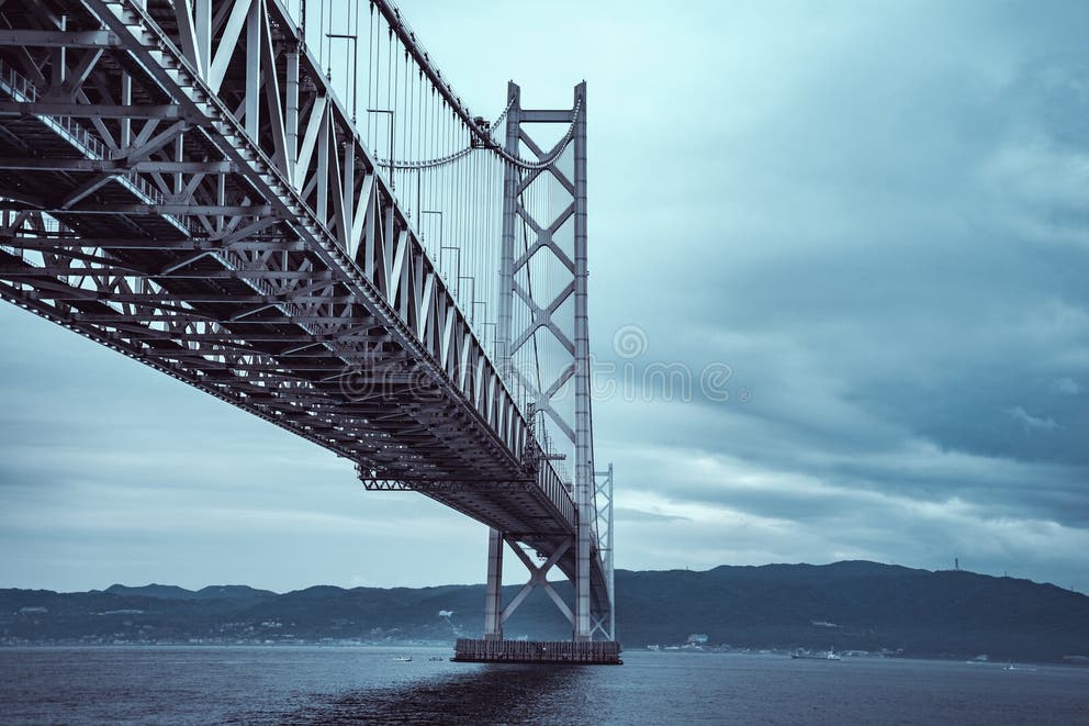 Akashi Strait Bridge stock photo. Image of shiki, kansai - 286688330