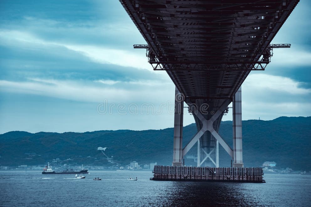 Akashi Strait Bridge stock image. Image of akashi, strait - 286688991