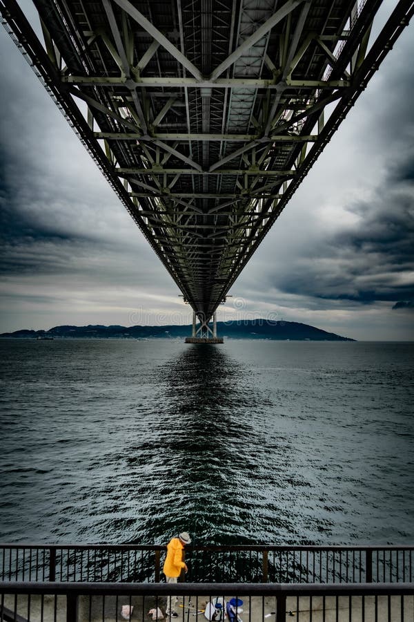 Akashi Strait Bridge stock image. Image of highway, iwaya - 286689669