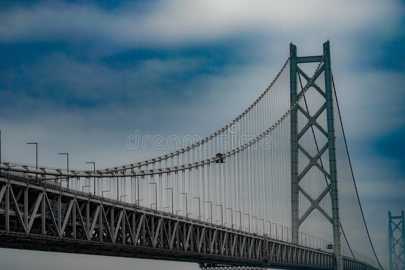 Akashi Strait Bridge stock image. Image of hyogo, honshu - 286689715
