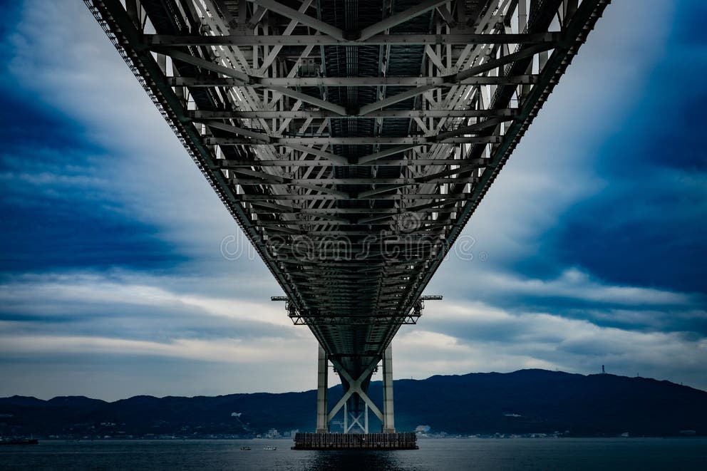 Akashi Strait Bridge stock image. Image of ward, strait - 286739687