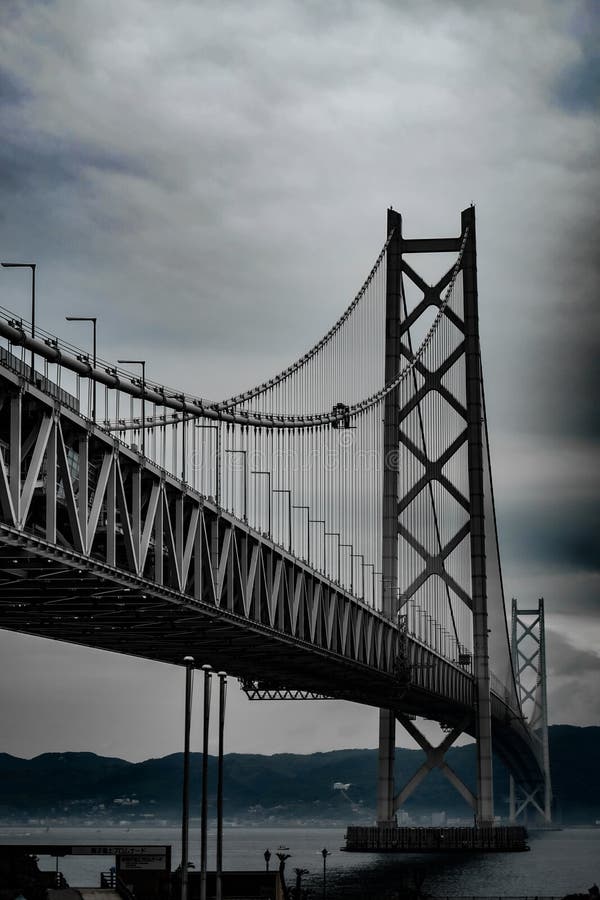 Akashi Strait Bridge stock image. Image of university - 286742429
