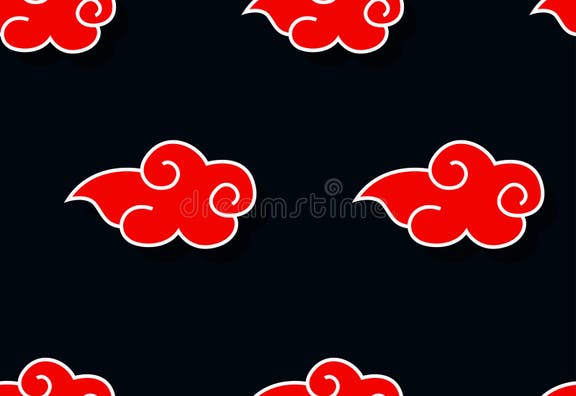Akatsuki Naruto Seamless Pattern Stock Illustrations – 22 Akatsuki ...