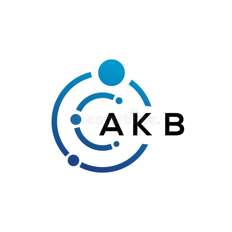 AKB Letter Logo Design on Black Background. AKB Creative Initials ...